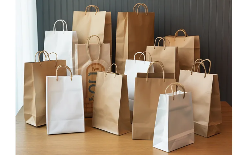 Customizable Disposable Kraft Paper Bag with Handle - YoonPak